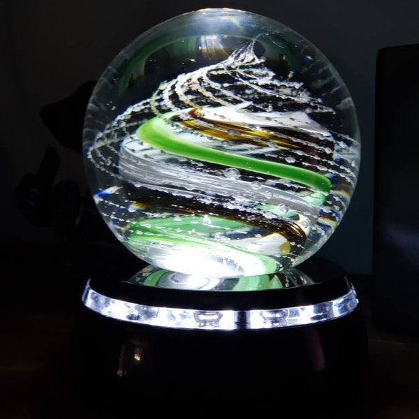 Memorial Glass Sphere Paperweight, Cremation Ashes, Pet, Contact Us at ...