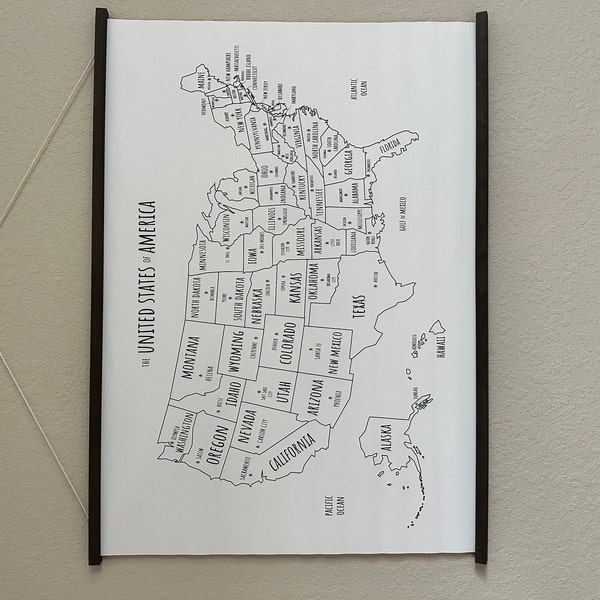 United States Map | Wall Decor | Travel Decor | Homeschool Decor ...