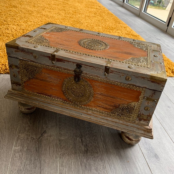 Handmade Indian Storage Trunk, Treasure Chest, Furniture, Home and ...