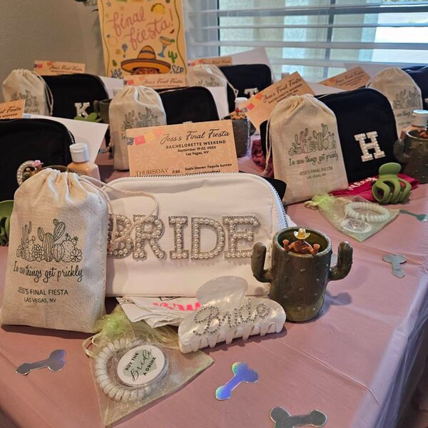 Set of 10 Personalized Boho Rainbow and Daisy Birthday Party Favor Bags ...