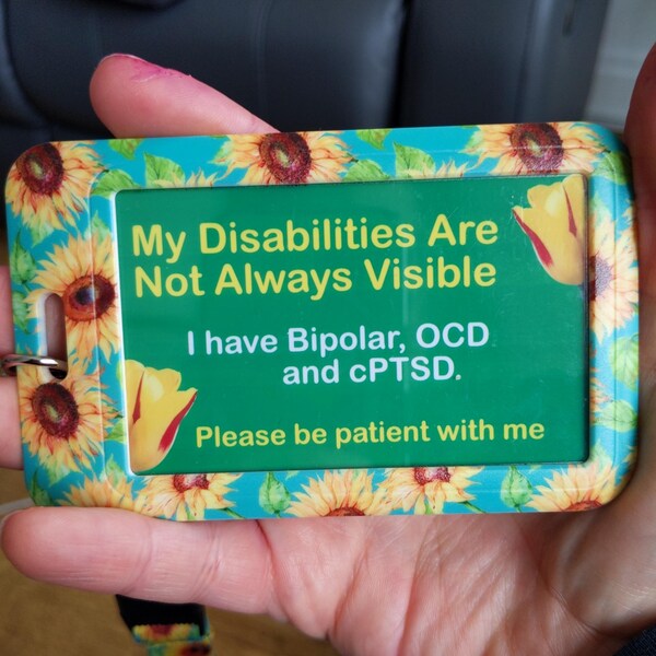 I Am Autistic and Non Verbal Hidden Disability Autism Awareness ID Card ...
