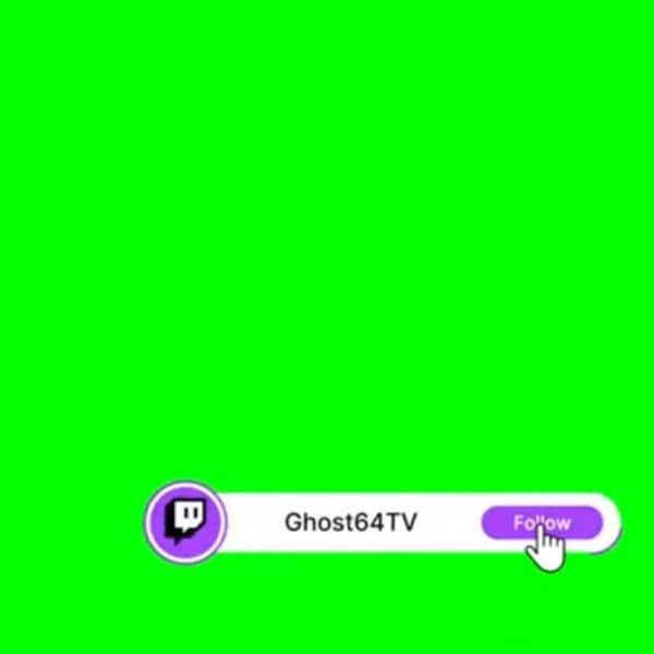Custom Kick Follow Button Animation, Youtube Video Intro Social Media ...