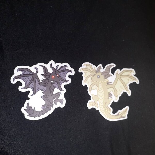 Skyrim Dragon Stickers - Alduin - Paarthurnax - Skyrim Stickers ...