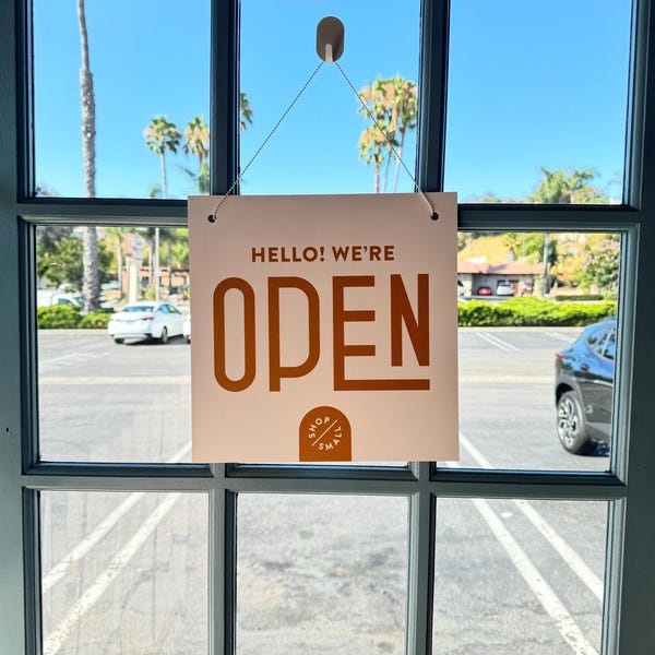Reversible Block Lettering Retro Open Closed Small Business Entrance ...