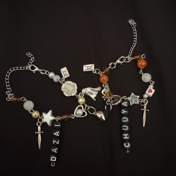 Dazai and Chuuya Inspired Couple Bracelet,dazai and Chuuya| Anime Manga ...