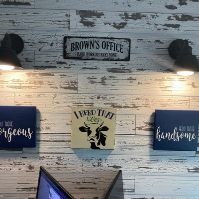 Custom Arched Text Rustic Style Metal Sign With Weathered Appearance 6 ...