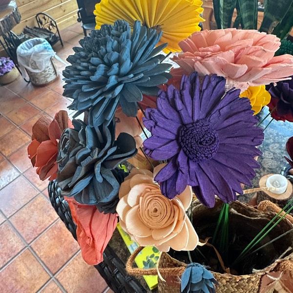 Craft Sola Wood Flower Seconds , Assorted Sola Flowers, DIY Crafts ...