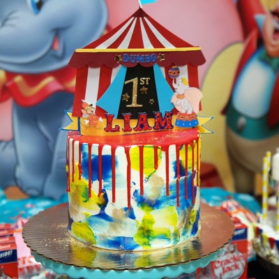 Dumbo Cake Topper Dumbo Baby Showercircus First - Etsy