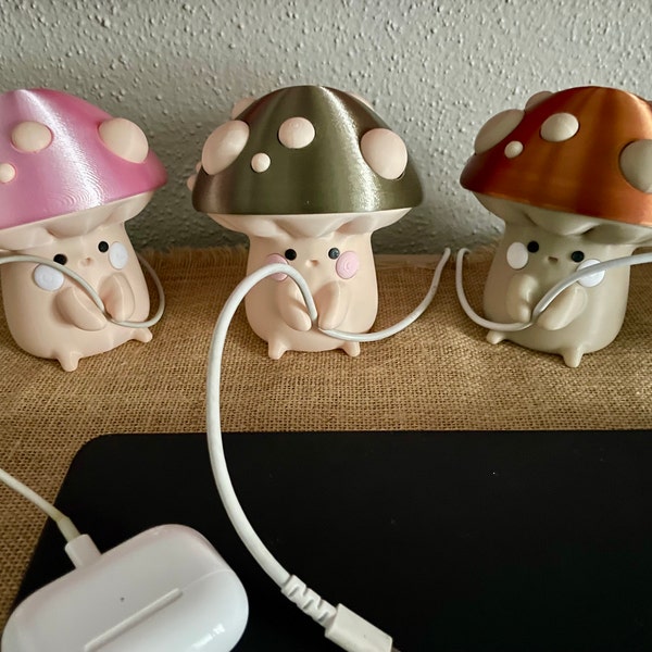 Mushroom Cable Holder - Etsy