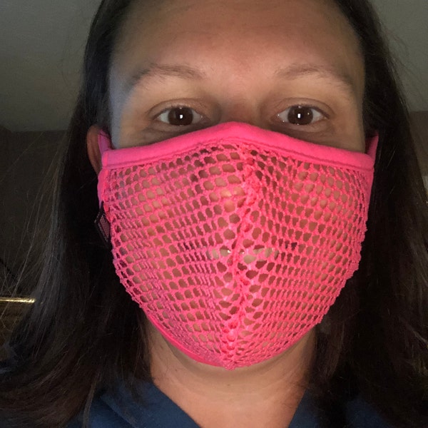 MESH MASKS Cotton-lined or Unlined Face Mask, Double Layer, Made in U.S ...