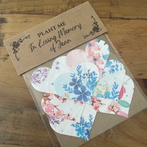 Plantable Eco Wedding Favours Seed Heart Favours Wildflower - Etsy