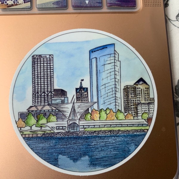 Milwaukee Skyline Sticker - Milwaukee, Wisconsin - Etsy