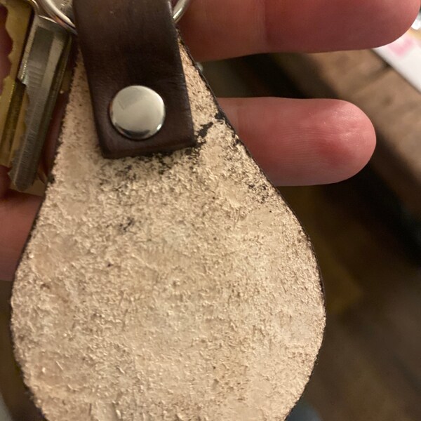 Western Cowboy Leather Key Fob / Keychain - Etsy