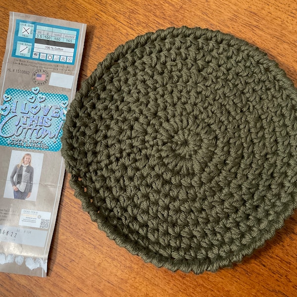 Rustic Round Trivet Crochet Pattern, Farmhouse Hot Pad Crochet Pattern ...
