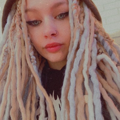 Wool Dreadlocks Dreads DE Extensions Lilac Pink Pastel White Braid Mix ...