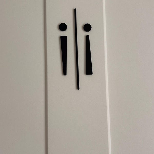 Ladies and Gents Toilet Signs 3mm Acrylic Restroom, Salon, 3D, Toilet ...