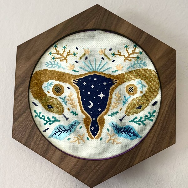 Ovary Cross Stitch Pattern, Girl Power, Feminist Embroidery Pattern ...