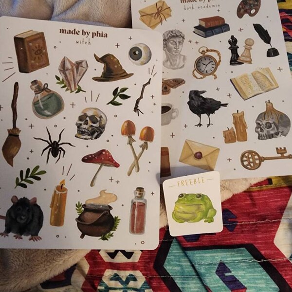 Dark Academia Sticker Sheet Bullet Journal Stickers, Planner Stickers ...