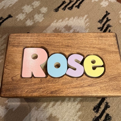 Personalized Puzzle Name Bench - Etsy