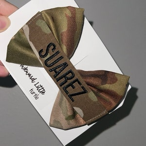 Army Name Tape Bow, Military Bow, Personalized, Air Force Bow, Hair ...