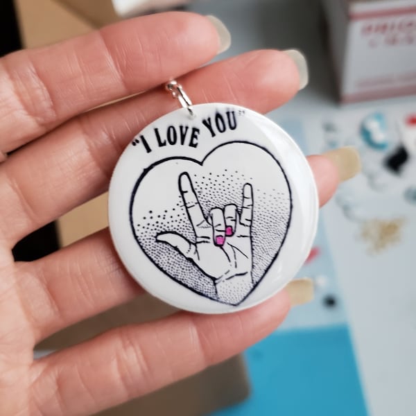 I Love You Sign Language Rubber Stamp 2674 - Etsy