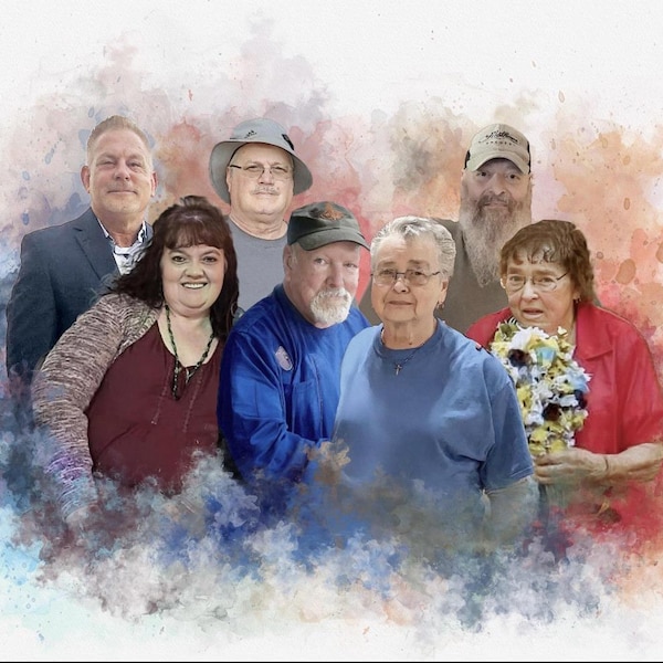 Custom Father's Day Gift, Four Generations Portrait, Memorial ...