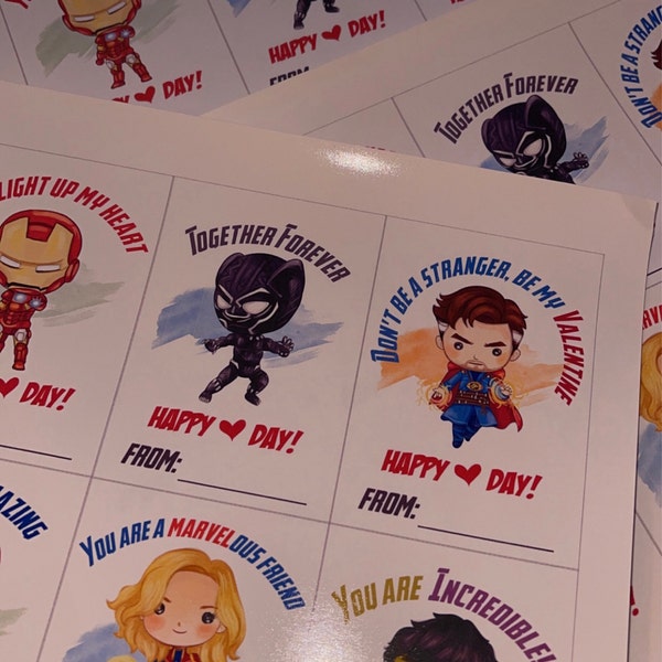 Superhero Valentine's Day Cards Kids Exchange School Classroom Exchange ...