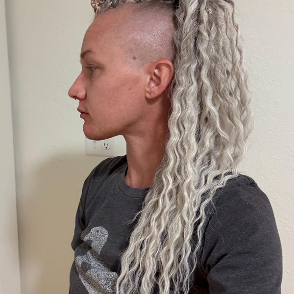 Ombre Ash Blond Dreadlocks Hair Extensions, Dark to Cold Ash Blond ...