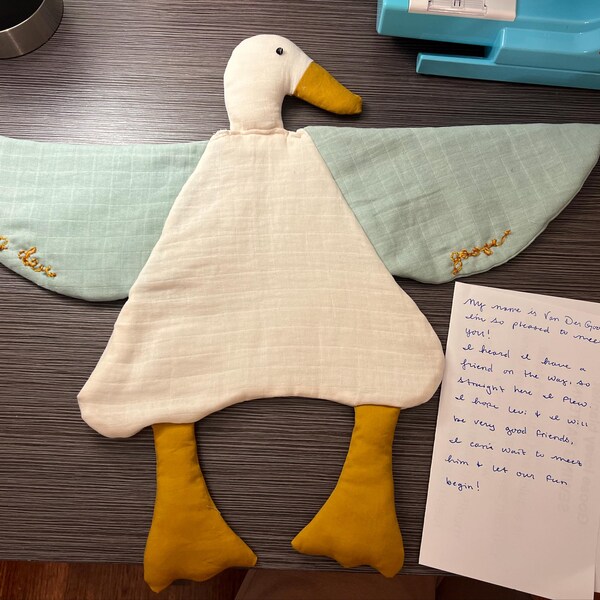 Duck Lovey Blanket Pattern Duck Digital Pattern Duck Sewing Pattern Comfort Blanket Sewing ...