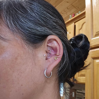 Lip Ring Hoop, Lip Ring 14g, 16g Lip Piercing Jewelry, Lip Hoop Ring ...