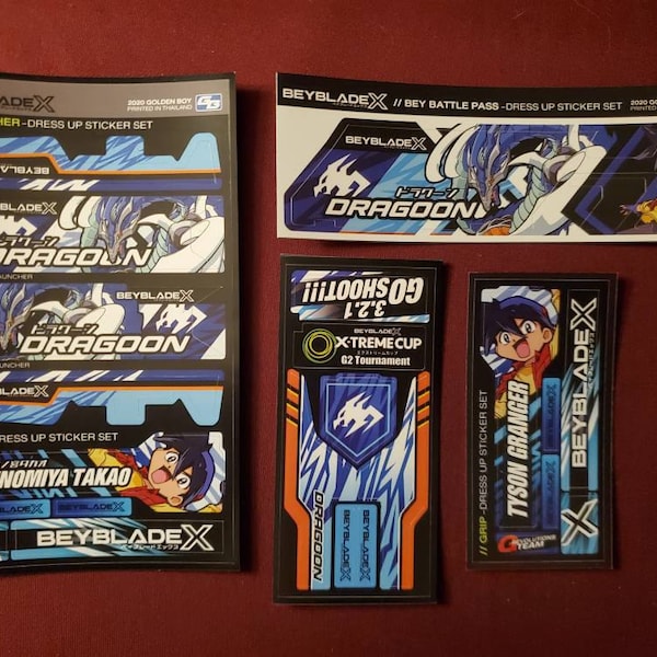 Beyblade X Battle Pass Vinyl Stickers - Etsy