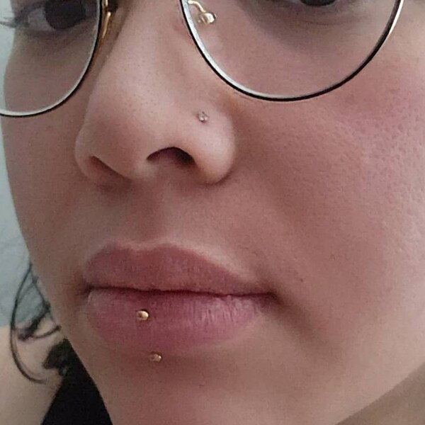 Diamond Nose Stud Nose Ring Nose Piercing Corkscrew Twist Prong Set ...