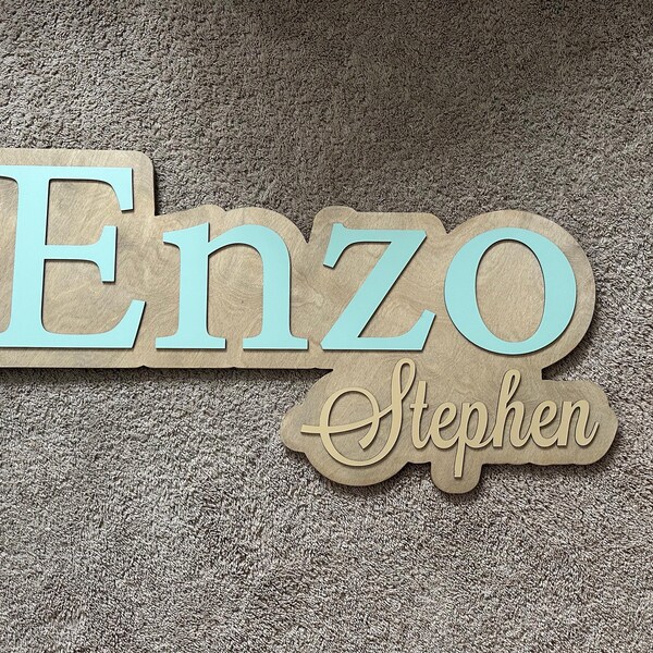 Large Custom Wood Name Sign, Nursery Name Sign, Boho Girl Name Sign ...