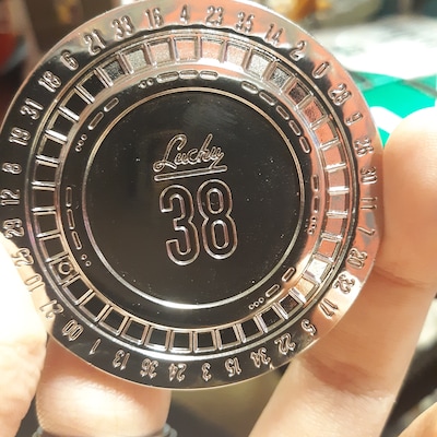 Fallout Platinum Poker Chip Lucky 38 - Etsy