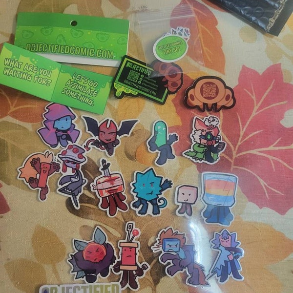 Objectified Comic Stickers [simple Collection] - Etsy