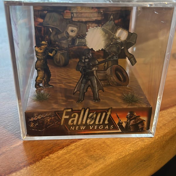 Fallout New Vegas Diorama Cube | Handmade Video Game Art! - Etsy