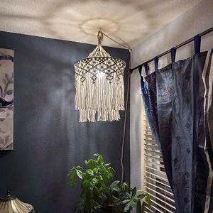 Handmade Macrame Swing, Macrame Wood Swing, Wood Swing, Tree Swing ...