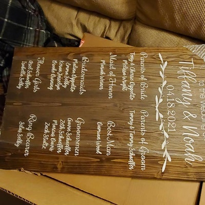 Wedding Program Sign Bridal Party Sign Alternative Wedding Program ...