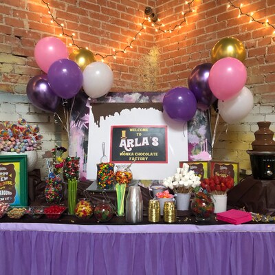 Charlie Theme Welcome Birthday Sign, Birthday Decor, Welcome Party Sign ...