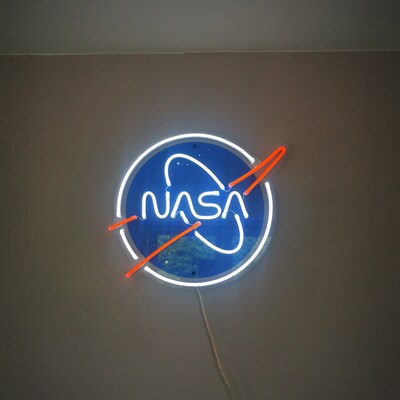NASA Round Sign Handcrafted LED Neon Sign Amazing Unique - Etsy