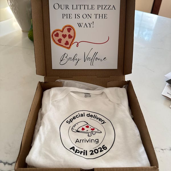 Pizza Pregnancy Announcement Box for Husband – “special Delivery” Baby ...