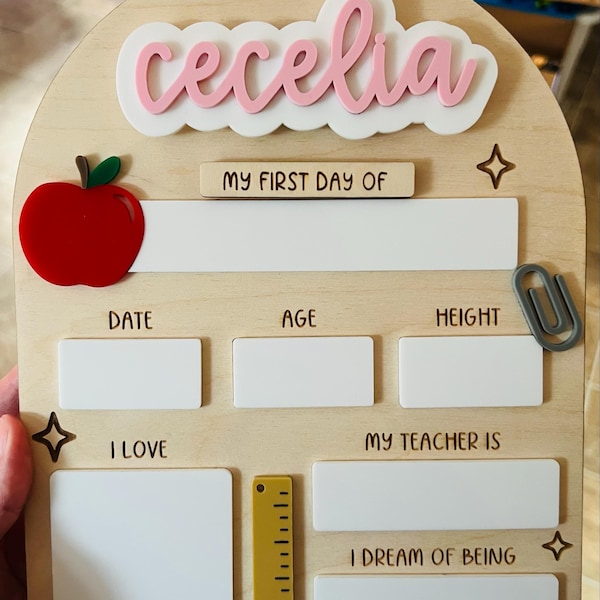 First Day of School Sign | Changeable Back to School Sign ...