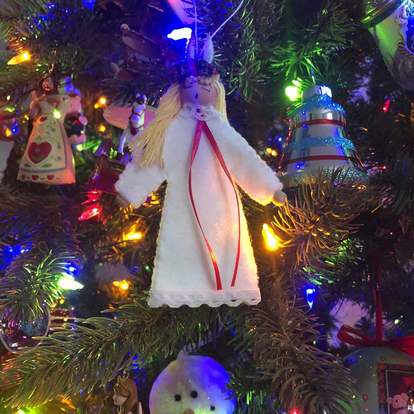 Santa Nisse Tomte of the Forest Decoration Handmade Sandinavian - Etsy