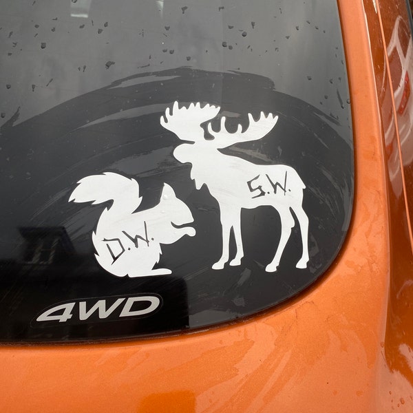 Sam and Dean Moose and Squirrel Vinyl Stickers - Etsy