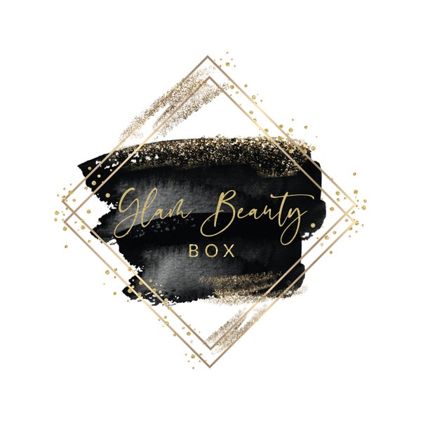 Makeup Logo Design Black and Gold Logo Lash Logo Design Business Logo ...