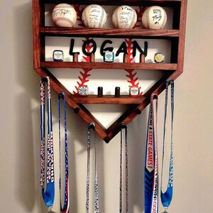 Softball Ring and Ribbon/medal Display SB2 - Etsy