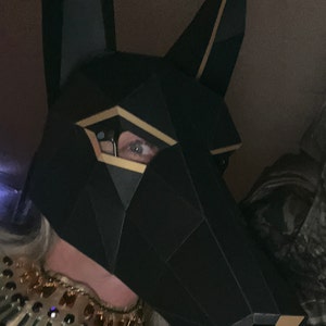 Anubis Mask / Jackal Mask DIY Paper Mask, Printable Template ...