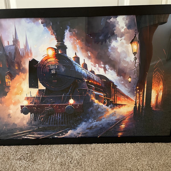 Wizard Train Printable Painting | Wizard Train Art Instant Download ...