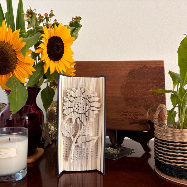 Pattern Only - Flowers Book Folding - Cut and Fold - Book Folding ...