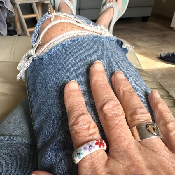 Ceramic Ring, US Size 8 Ring, Ceramic Jewelry, Handmade Ceramic Ring ...